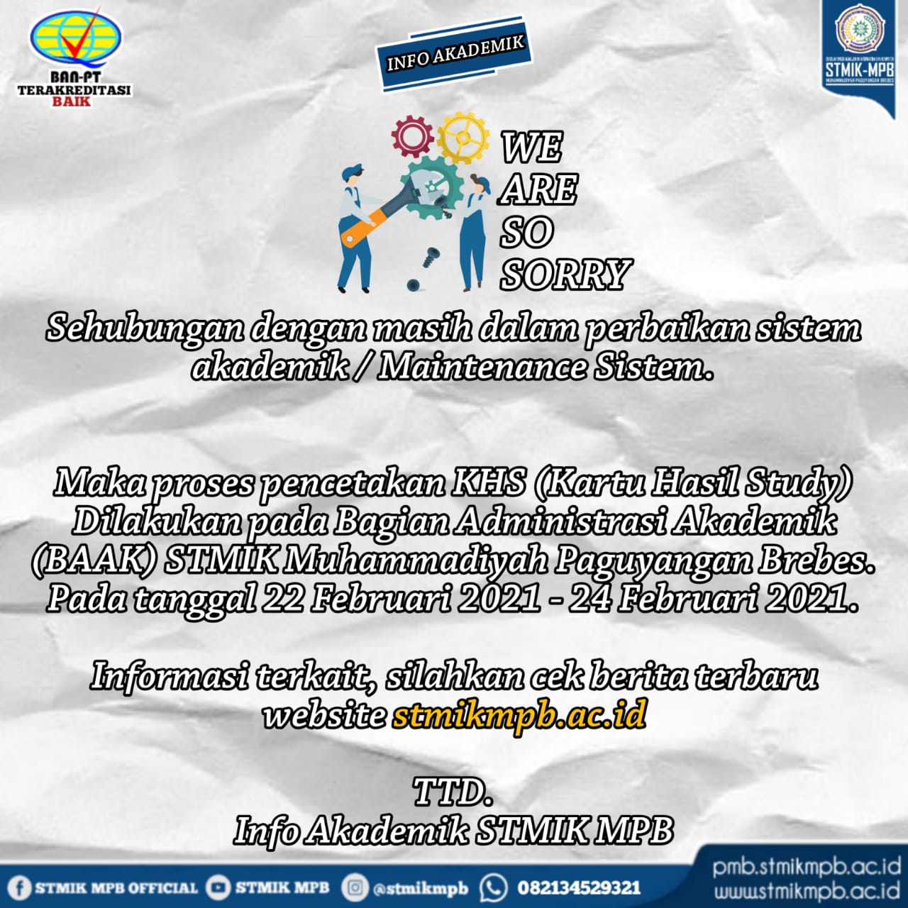 Info Cetak KHS Sementara STMIK MPB - STMIKMPB